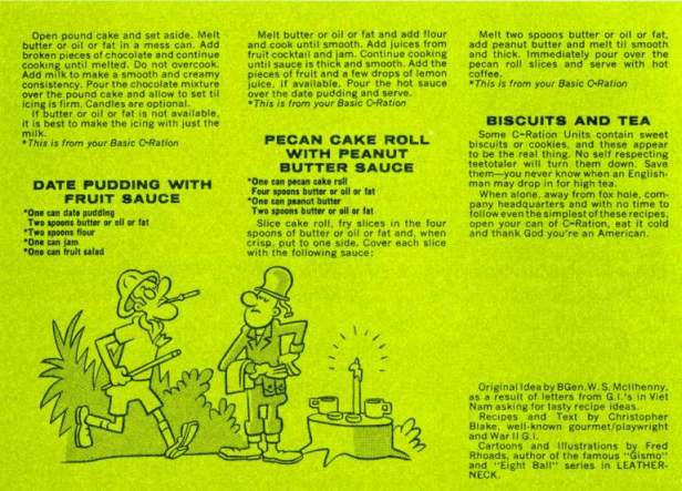 Vietnam C-Ration Cook Book – CherriesWriter – Vietnam War website