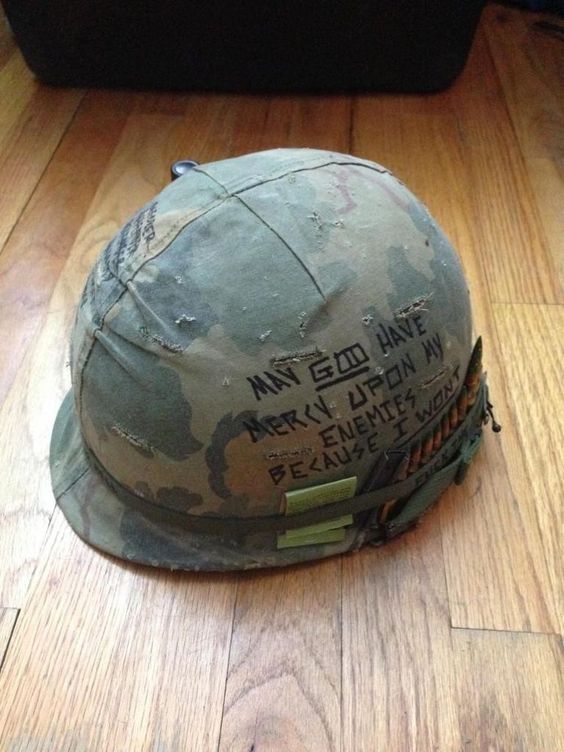 Helmet Cover Graffiti – CherriesWriter – Vietnam War website