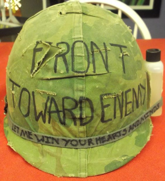 Helmet Cover Graffiti – CherriesWriter – Vietnam War website